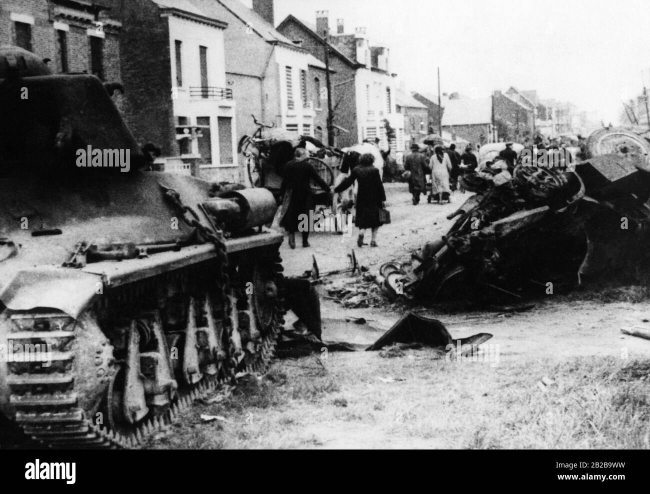Destroyed french tank wwii hi-res stock photography and images - Alamy