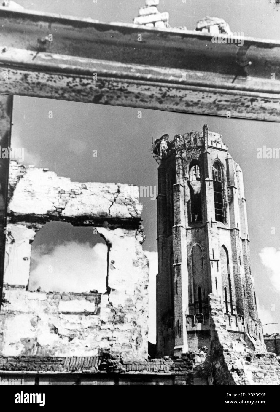 The cathedral was destroyed in the second world war hi-res stock ...