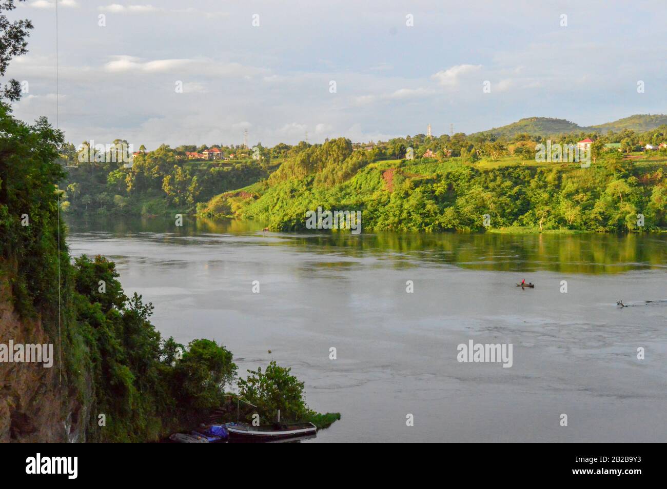 The White Nile close to it's source of Lake Victoria near Jinja, Uganda ...