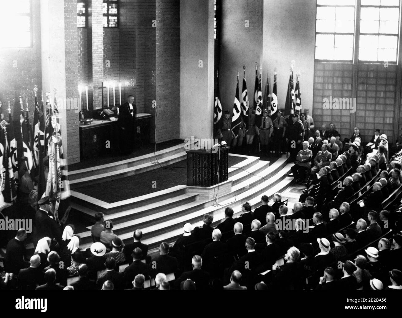 Reich Bishop Ludwig Müller at the consecration of the Gustav Adolf ...