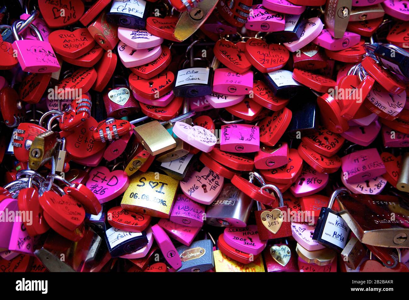 Italy verona love padlocks hi-res stock photography and images - Alamy
