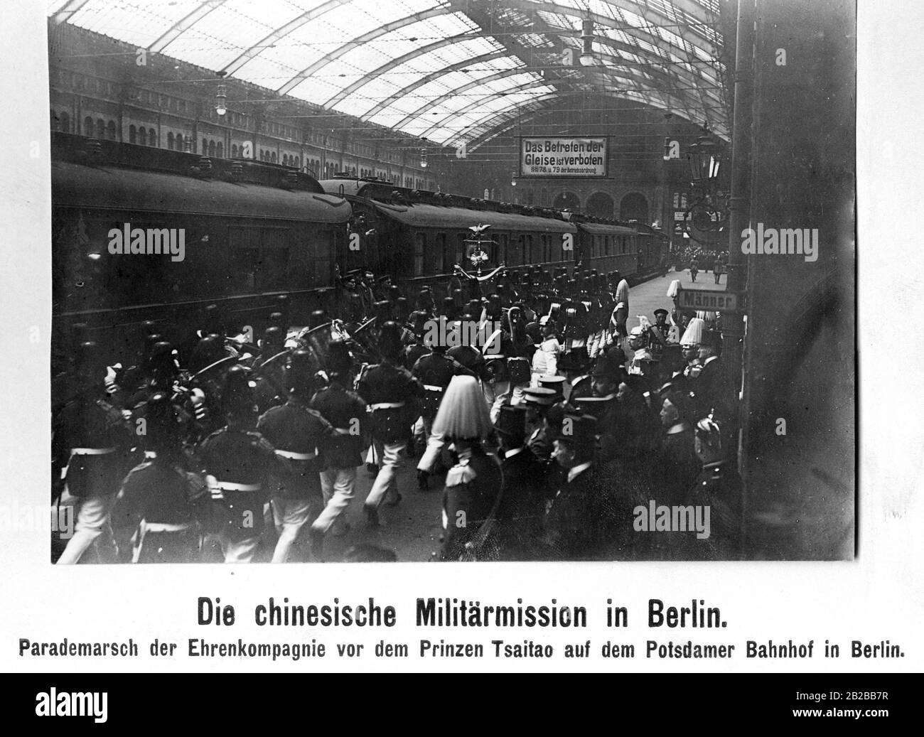 The Chinese legation is received with a marching band at the Potsdamer ...