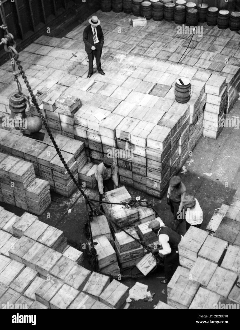 Prohibition: Cases with confiscated alcohol are being unloaded from the ...