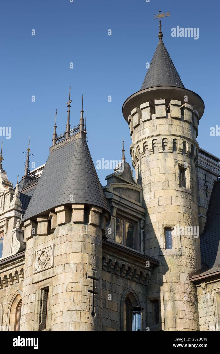 Tower of a medieval castle Stock Photo - Alamy