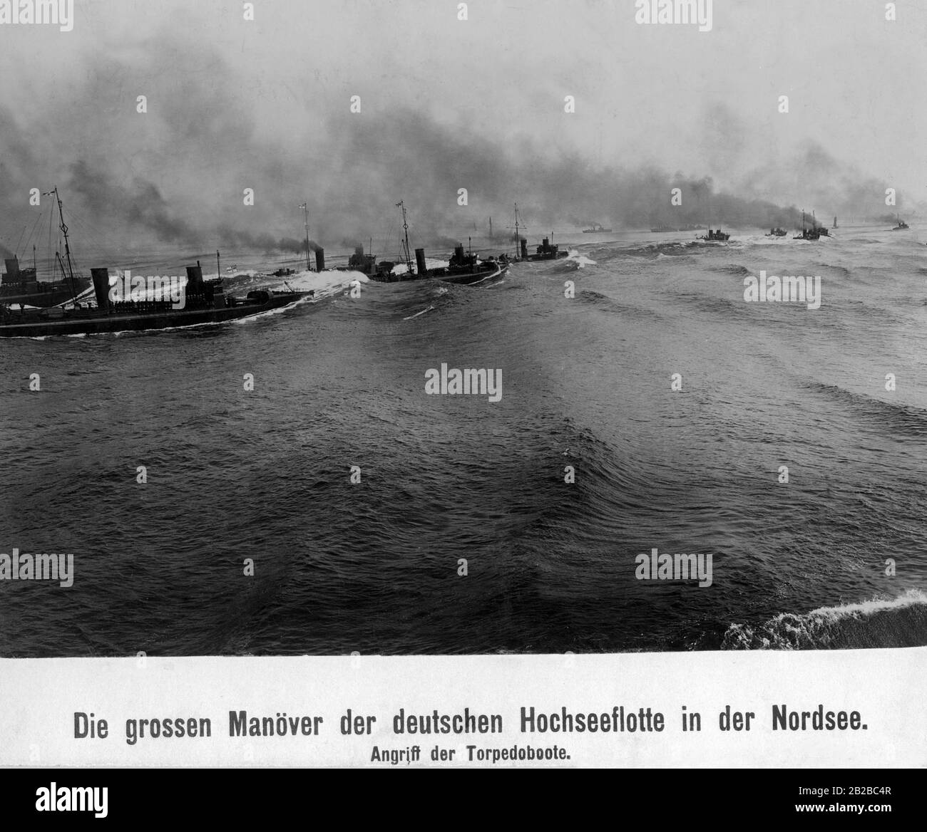 Depiction of the large manoeuvres of the German High Seas Fleet. It ...