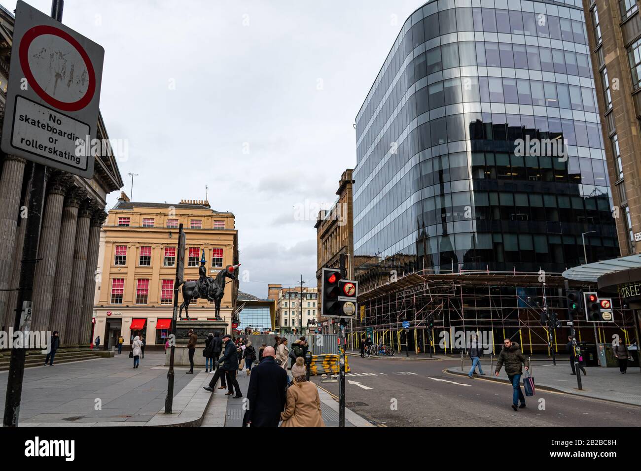 Queen Street at Royal Exchange Square, Glasgow Stock Photo - Alamy