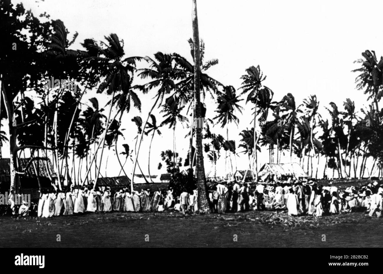 The dance of the natives to celebrate the birthday of the German ...