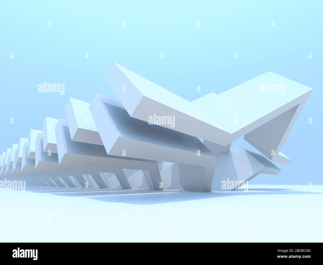 Abstract contemporary parametric architecture template. Computer ...
