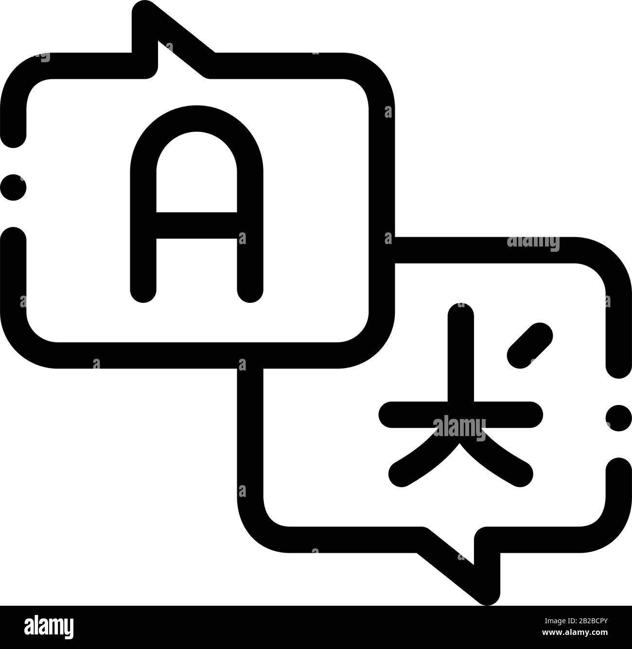 Speak In Different Languages Icon Thin Line Vector Stock Vector Image ...