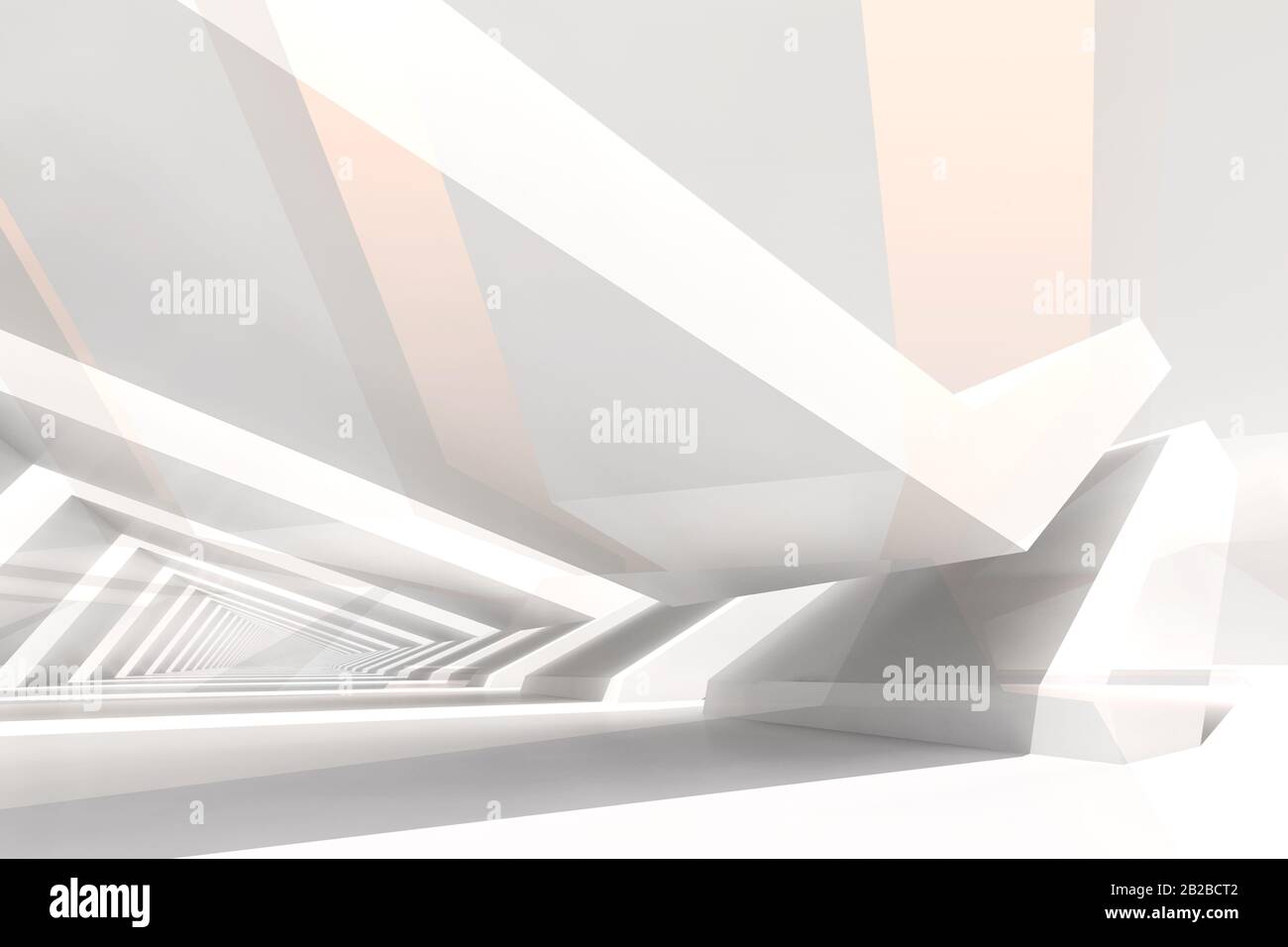 Abstract white digital graphic background, intersected polygonal ...