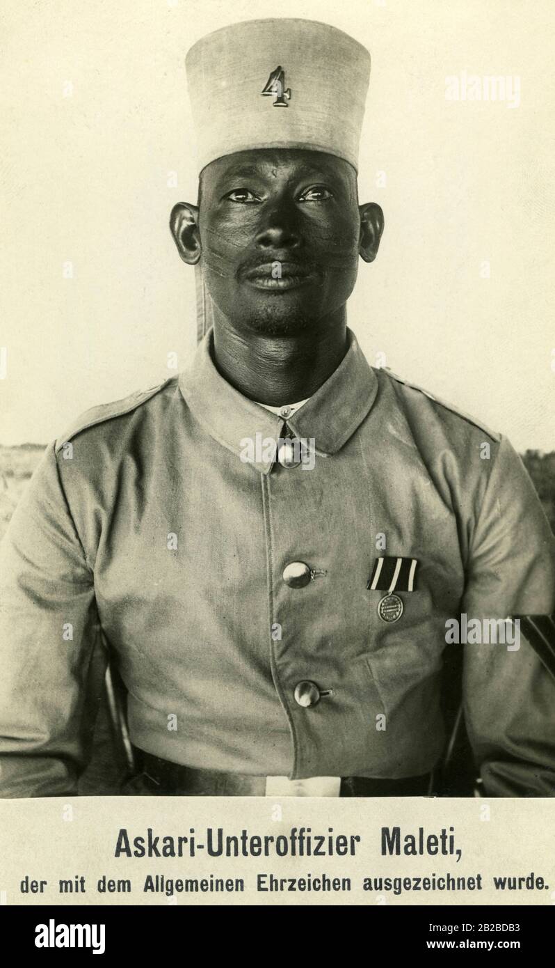 The African sergeant Maleti, who fought on the side of the German ...