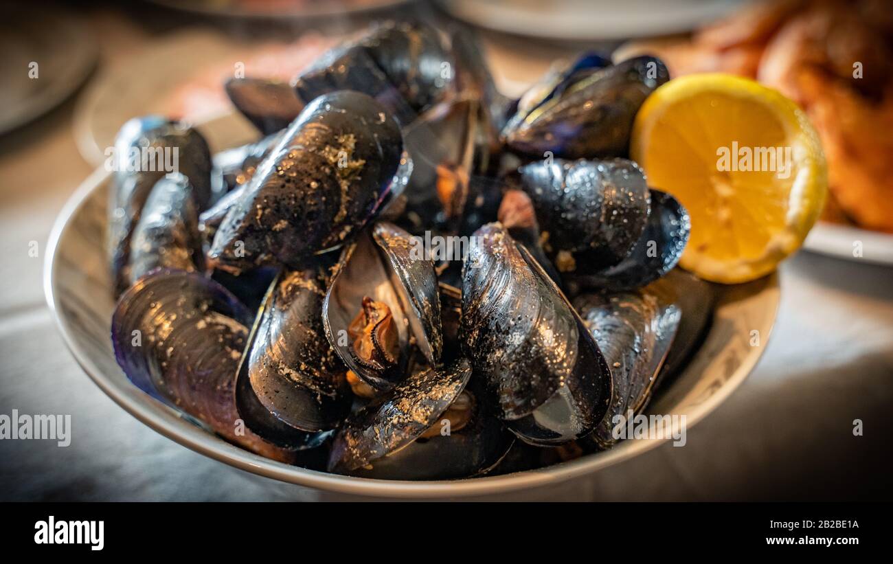 Steaming mussels delicious seafood hi-res stock photography and images ...