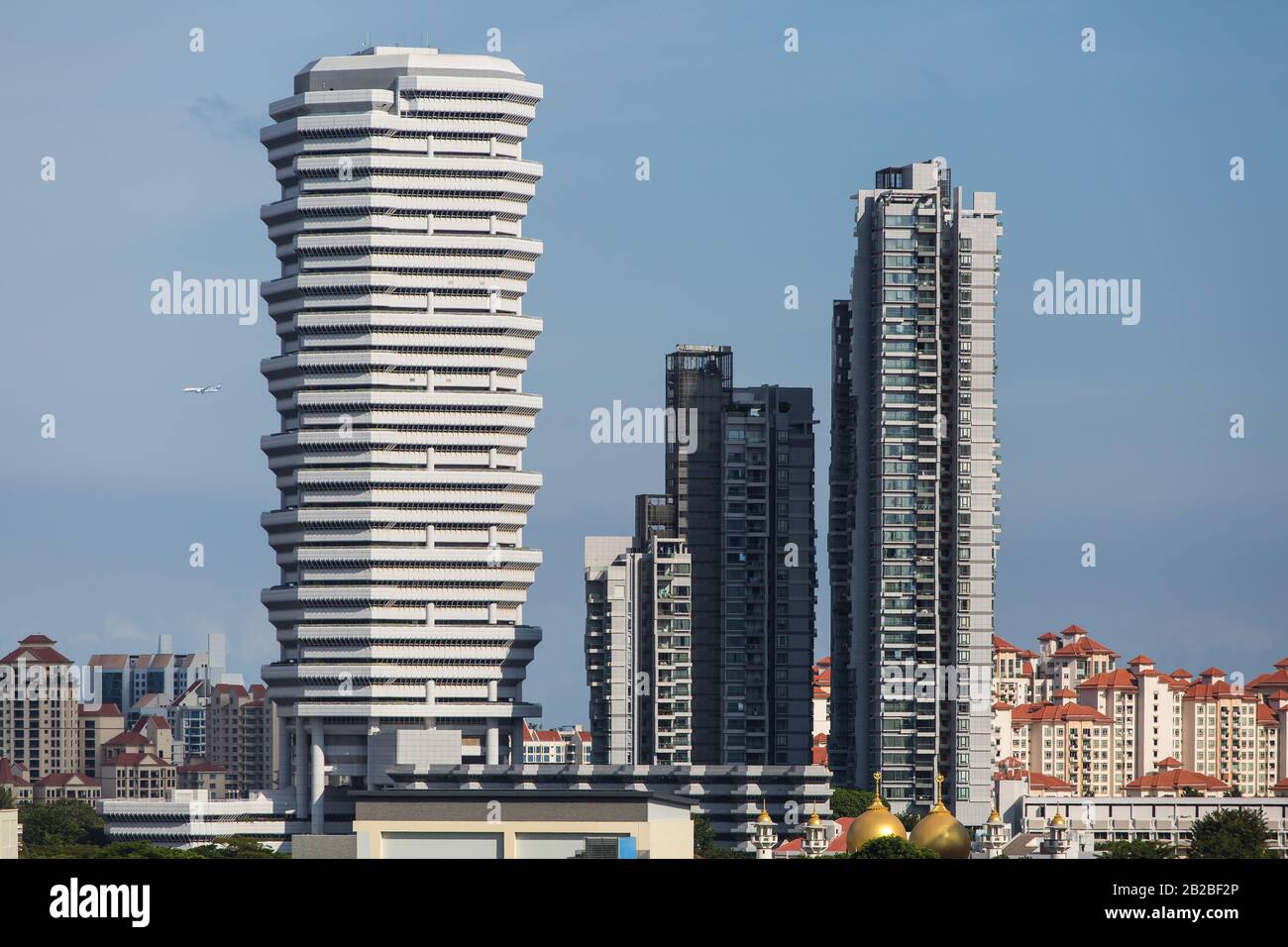 The Concourse and Concourse Skyline Condo, skyline, commercial airplane ...