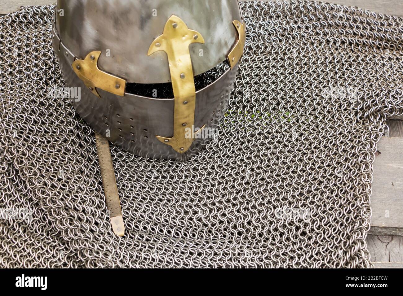 Medieval knight's armor mail frame. Texture of chainmail of a medieval armor knight, Pattern ...