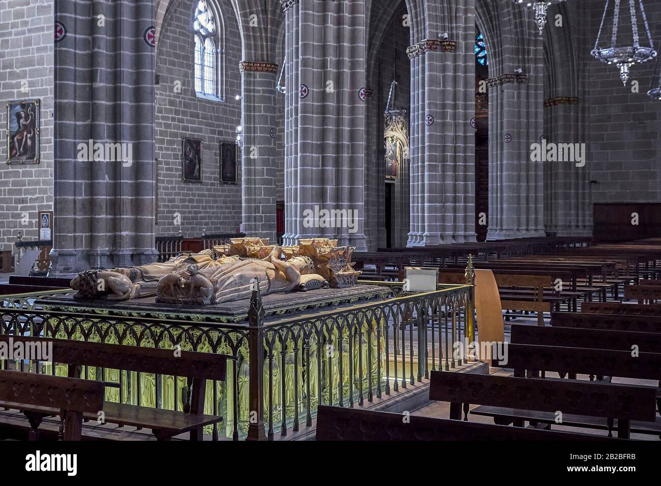 Royal pantheon of King Carlos III the Noble and Queen Leonor of Castile ...