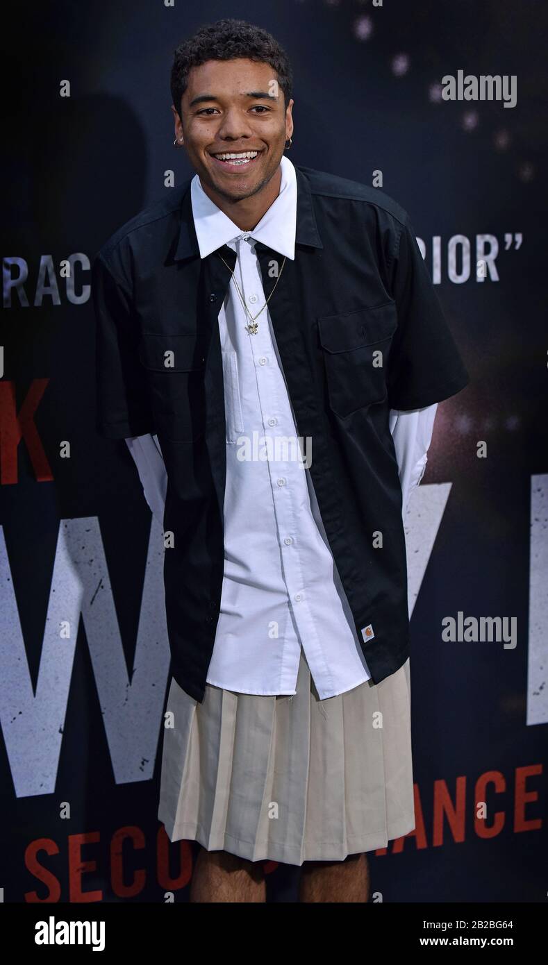 Los Angeles, United States. 02nd Mar, 2020. Brandon Wilson arrives for ...