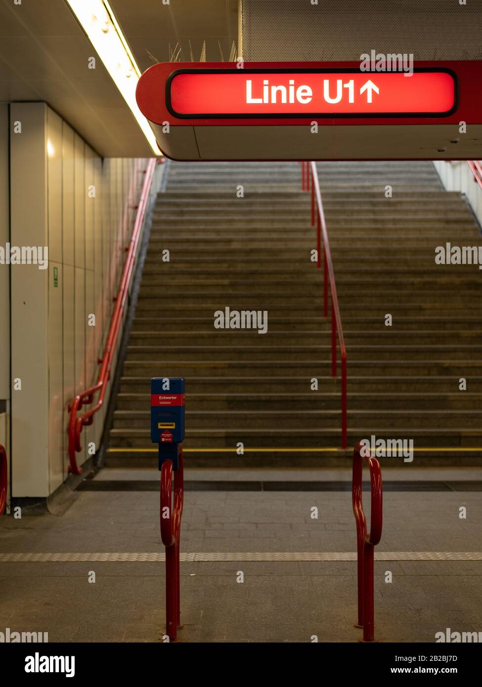 Vienna, Austria - 04/29/2019: Entrance of an underground station of ...