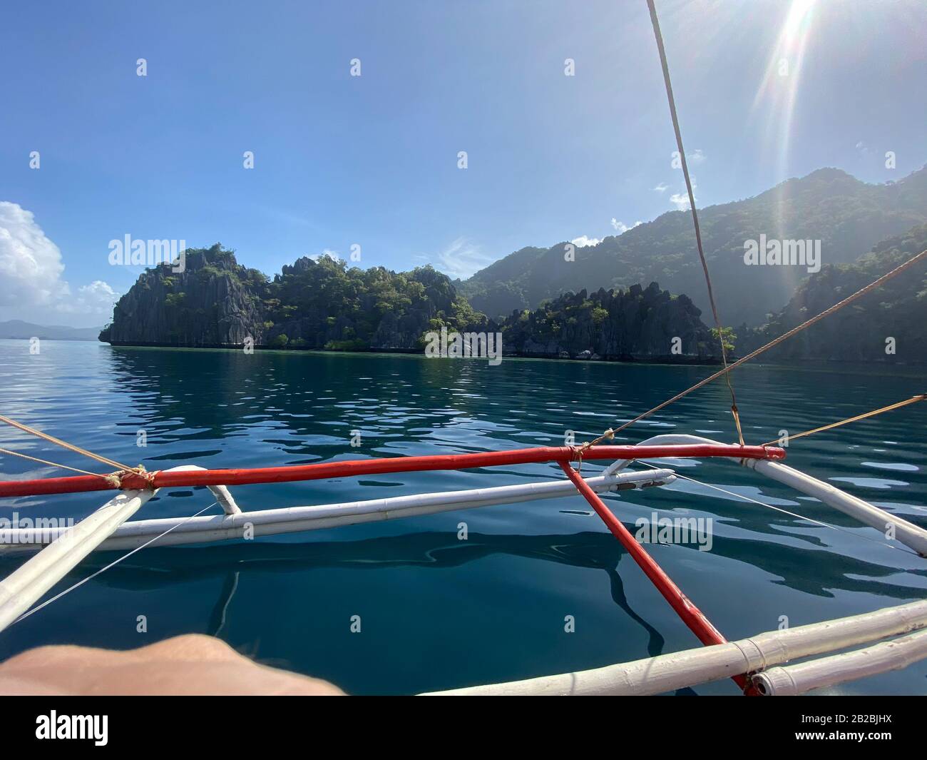 Paraw boat in Coron island in Palawan, Philippines Stock Photo - Alamy