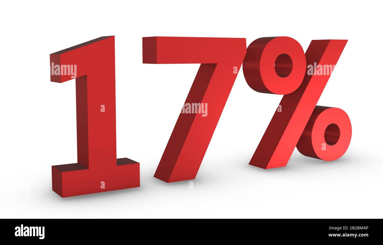 3D Shiny Red Number W Percent W% Isolated on White Background Stock ...
