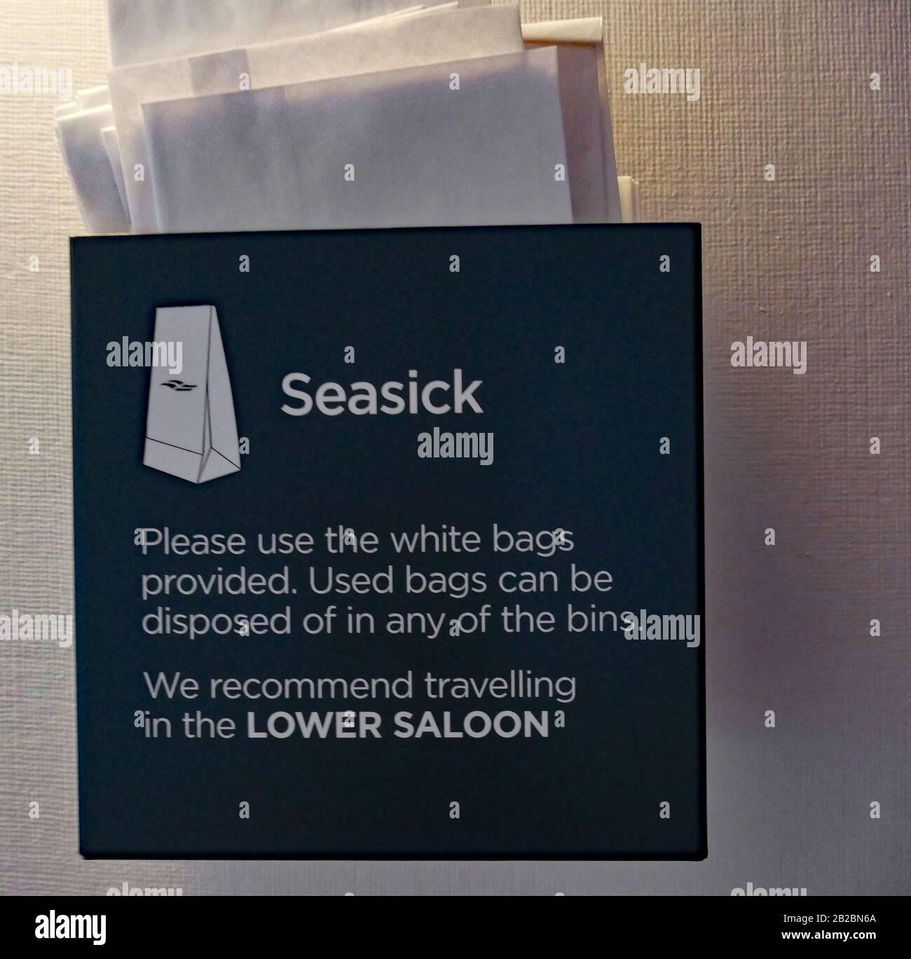 Seasick bags hi-res stock photography and images - Alamy