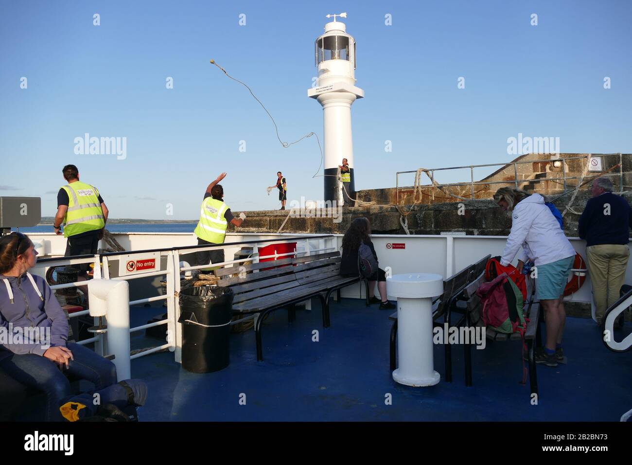 The Scillonian 3 arrives back in Penzance Cornwall from St Marys Isles ...