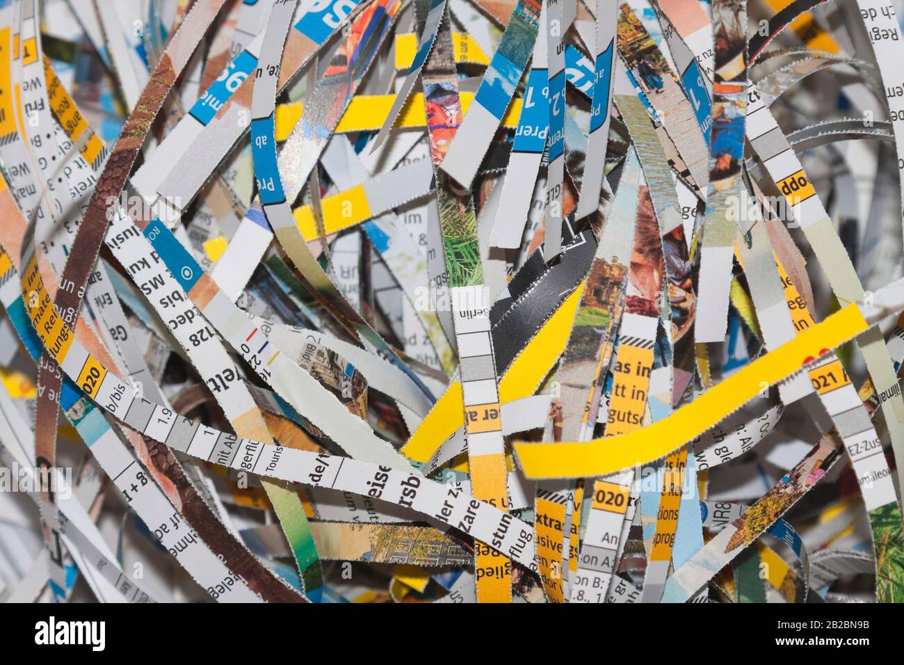 Close up detail of shredded paper Stock Photo - Alamy