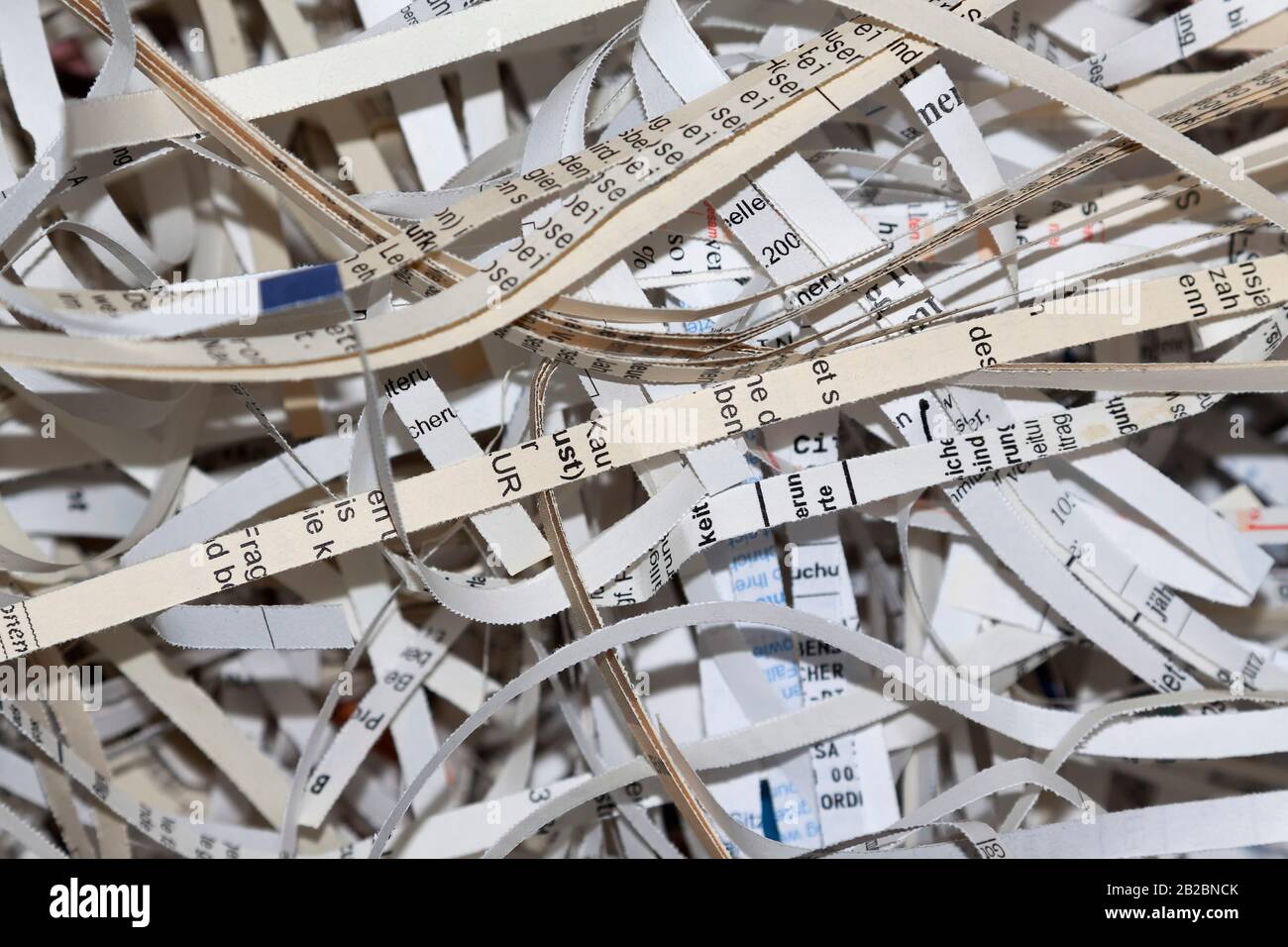 Close up detail of shredded paper Stock Photo - Alamy