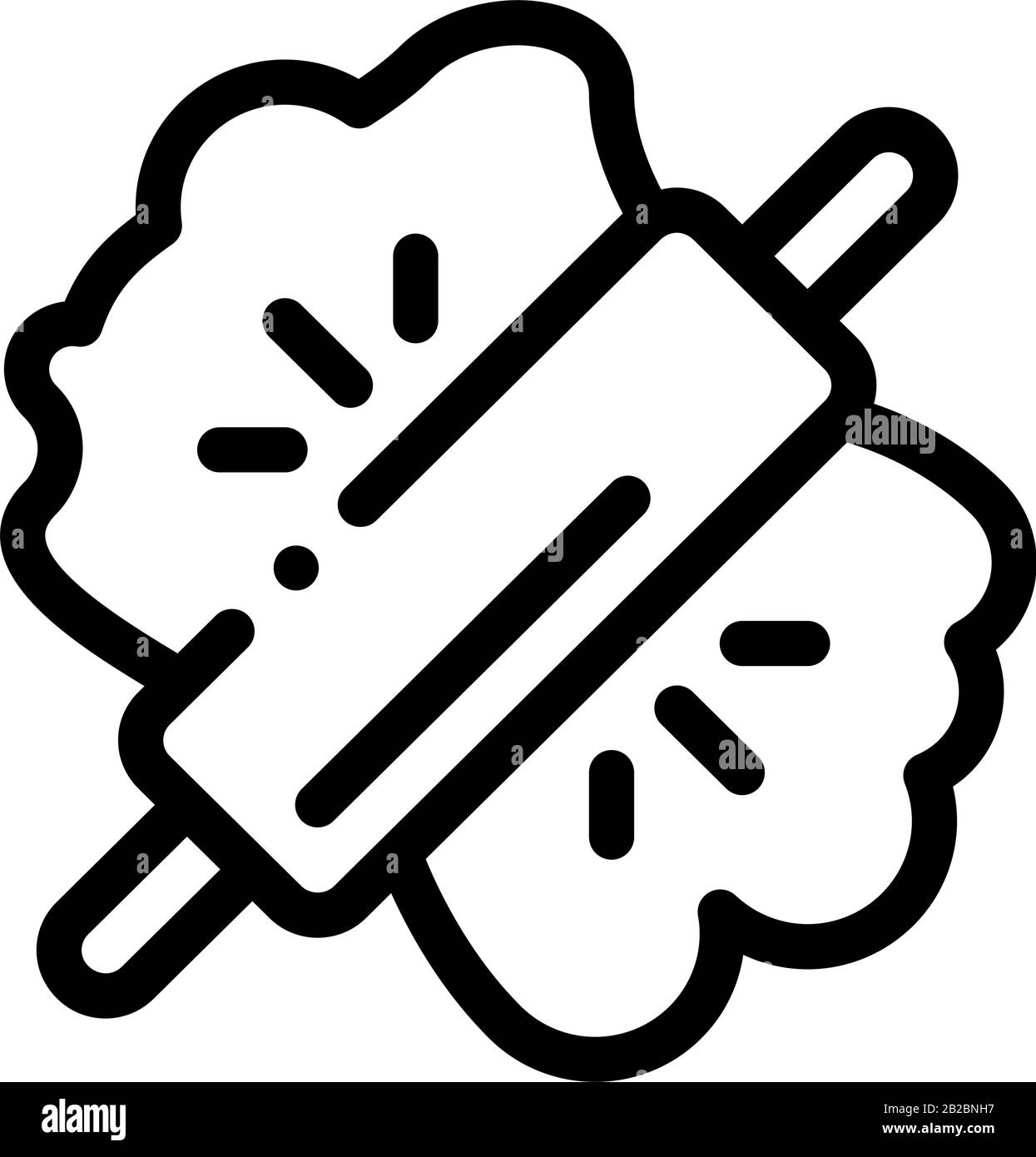 Rolling pin dough linear Stock Vector Images - Alamy