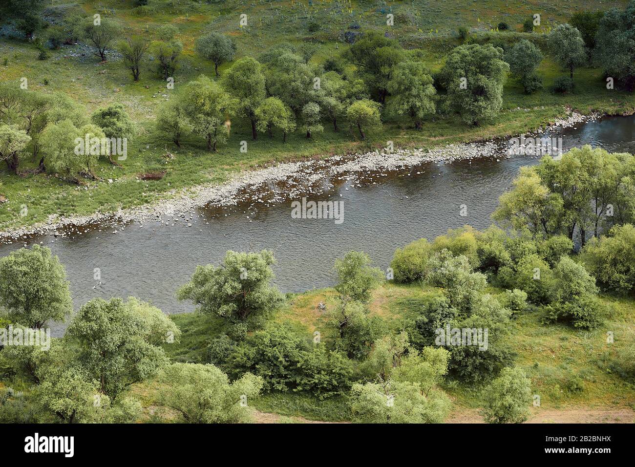 river in the valley, Natural landscapes in the mountains of Georgia ...