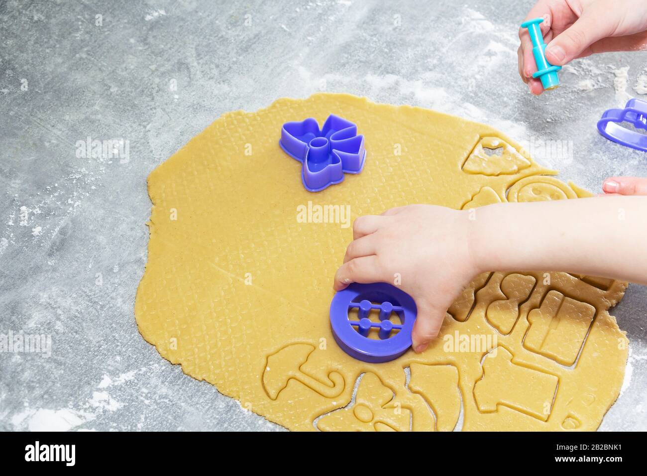 cookies, gingerbread in the form of clothing. Cooking process Stock ...
