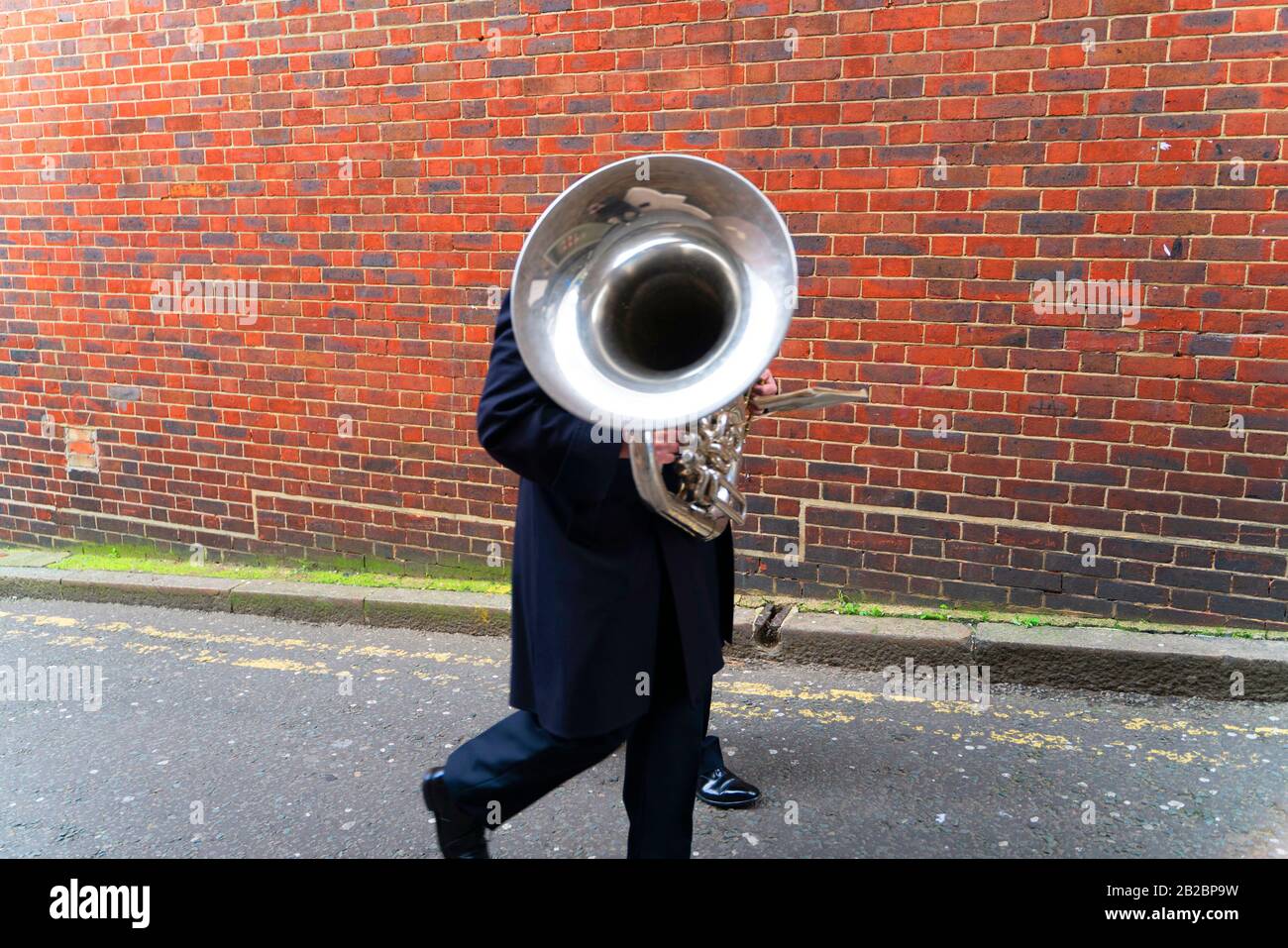 Brass Band Man Stock Photo - Alamy