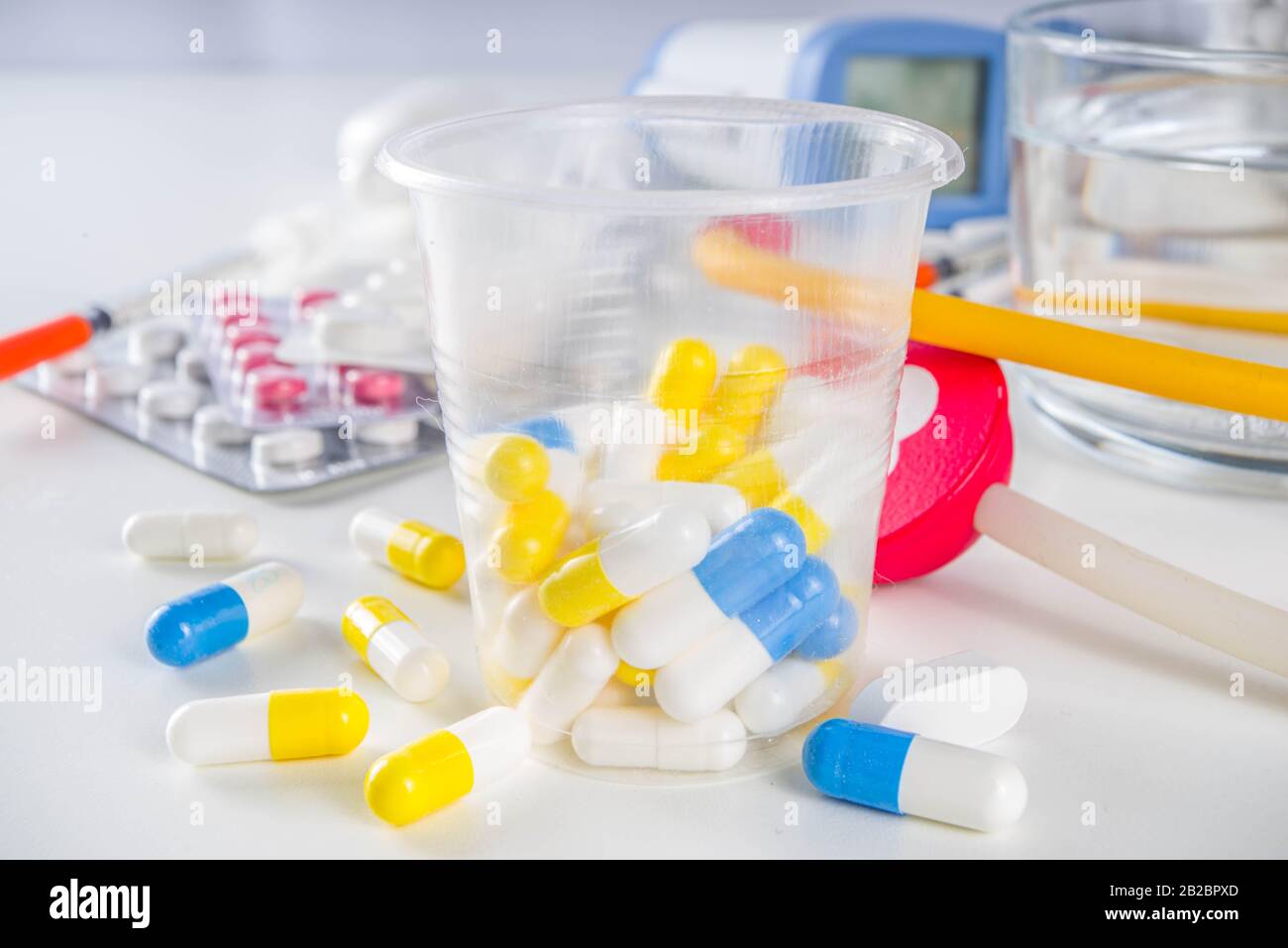 Pharmaceutical medicine pills concept, Assorted various pills, tablets ...