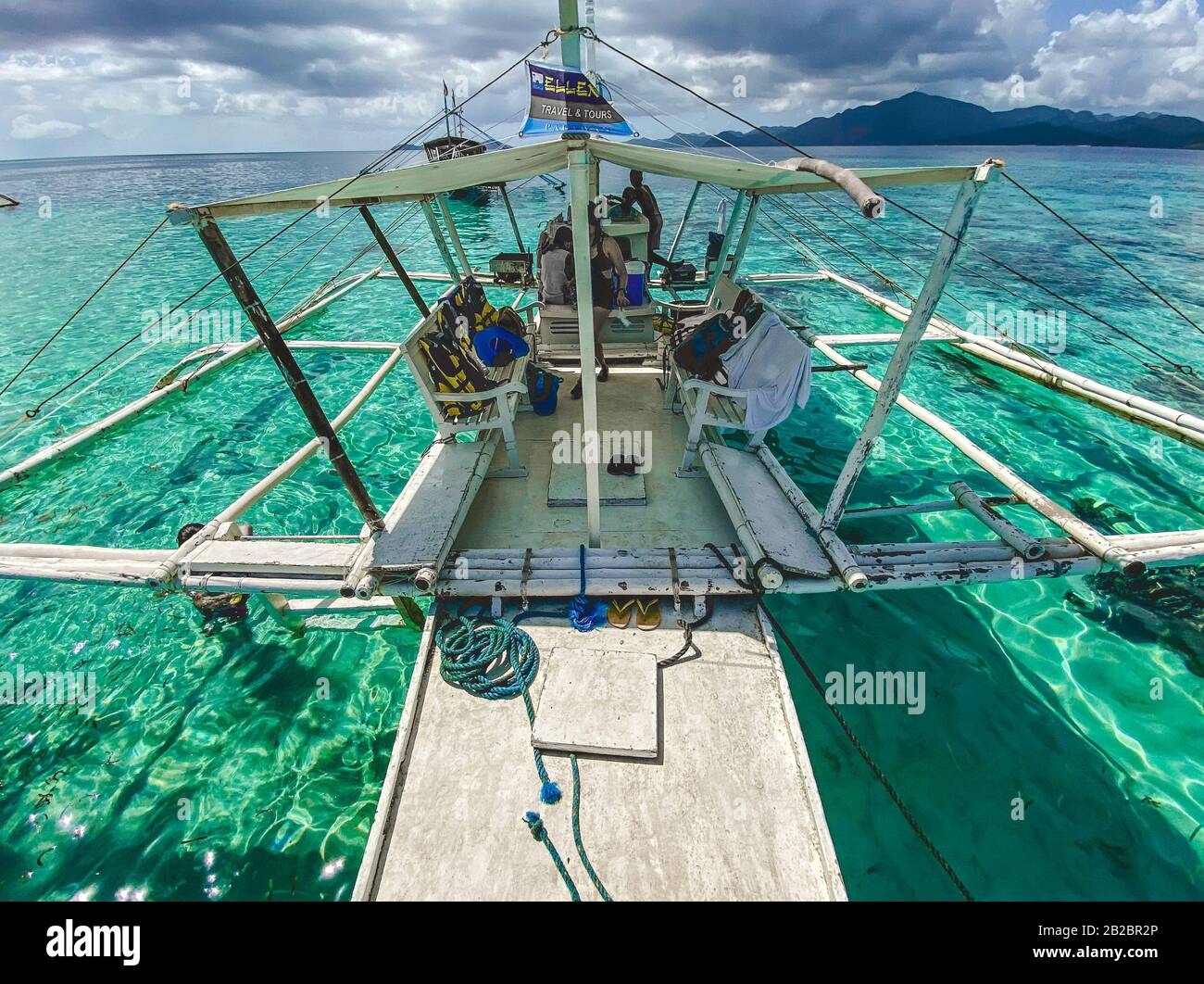Paraw boat in Coron island in Palawan, Philippines Stock Photo - Alamy
