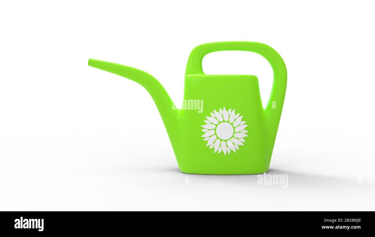 3D rendering of a watering can isolated on empty background Stock Photo ...