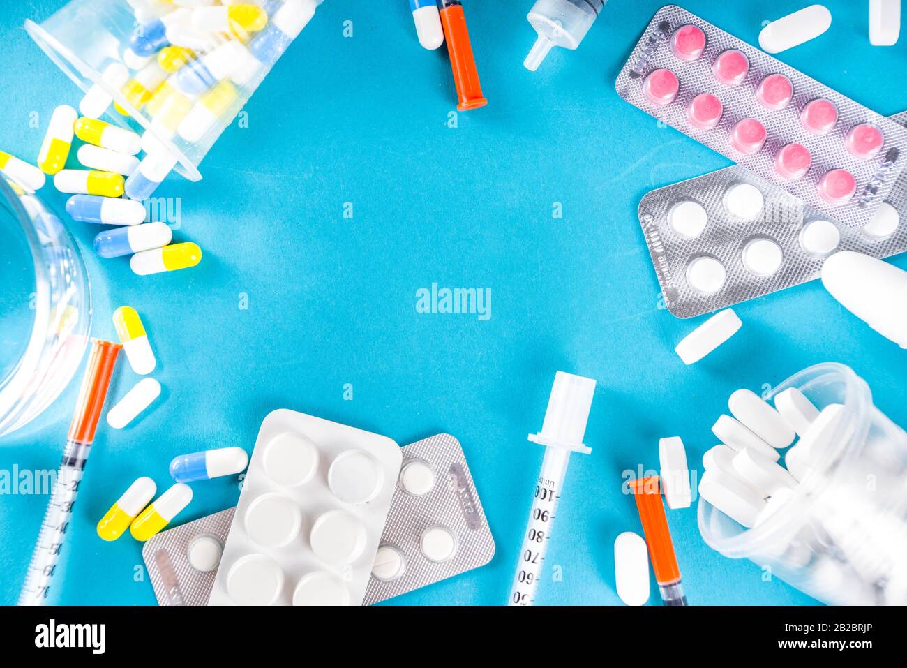 Pharmaceutical medicine pills concept, Assorted various pills, tablets ...