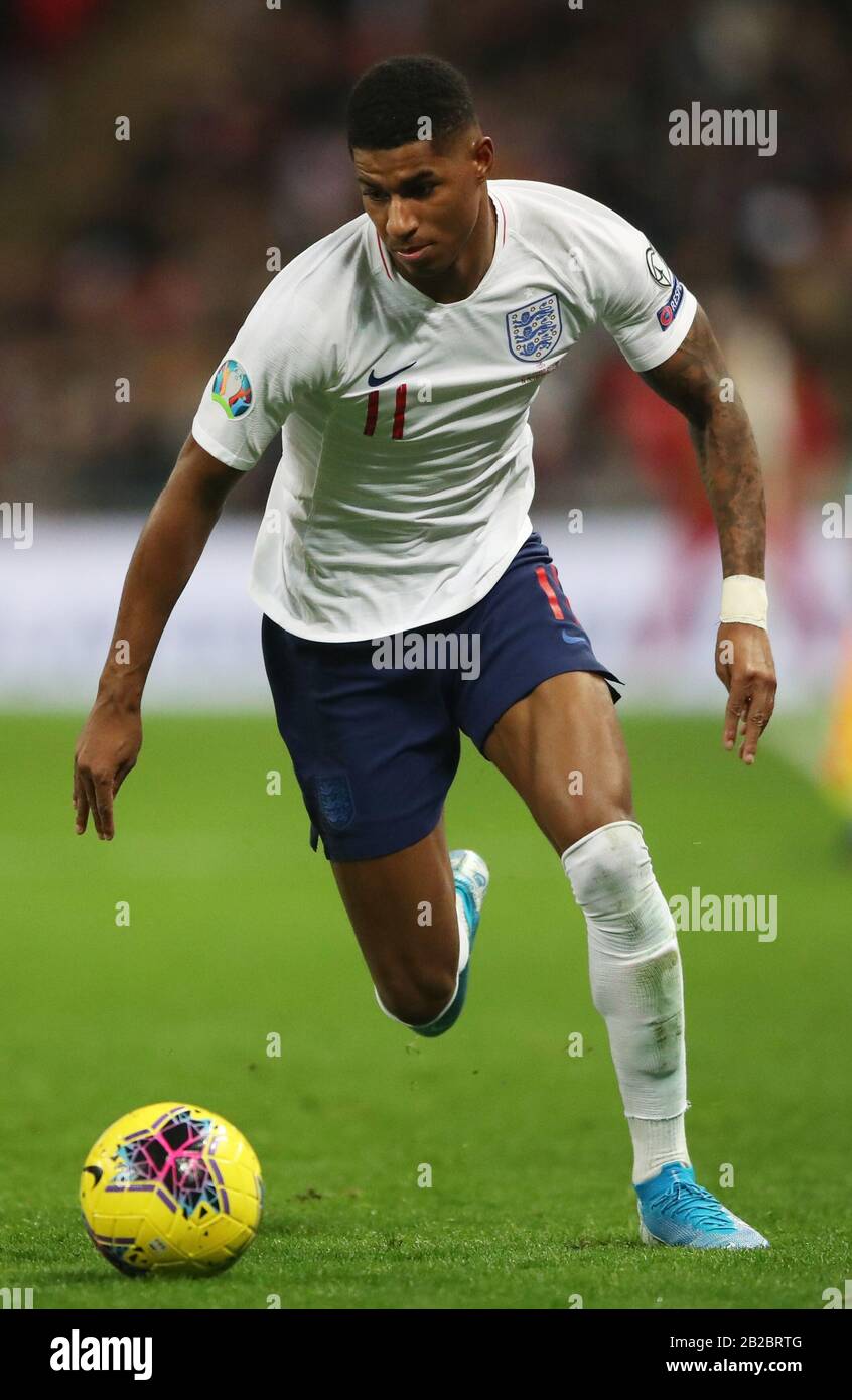 England's Marcus Rashford during the UEFA Euro 2020 Qualifying match at ...