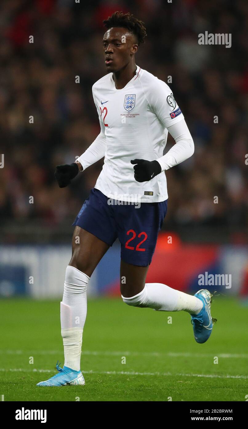 England's Tammy Abraham during the UEFA Euro 2020 Qualifying match at ...