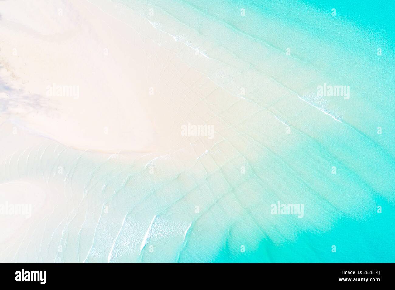 Aerial view of amazing white sand beach triangle sea shore, Koh Kut ...