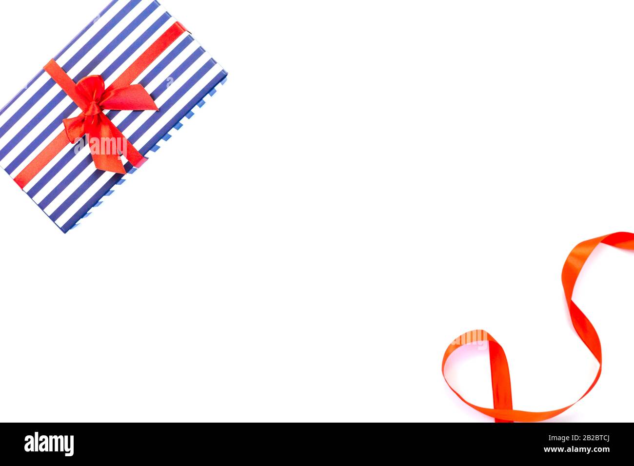 Striped white red gift box hi-res stock photography and images - Alamy