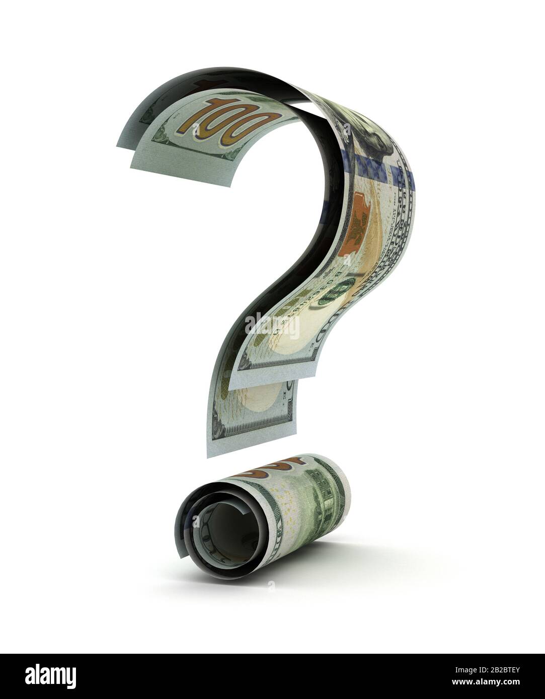 US Dollar and Question Mark (Isolated by clipping path Stock Photo - Alamy