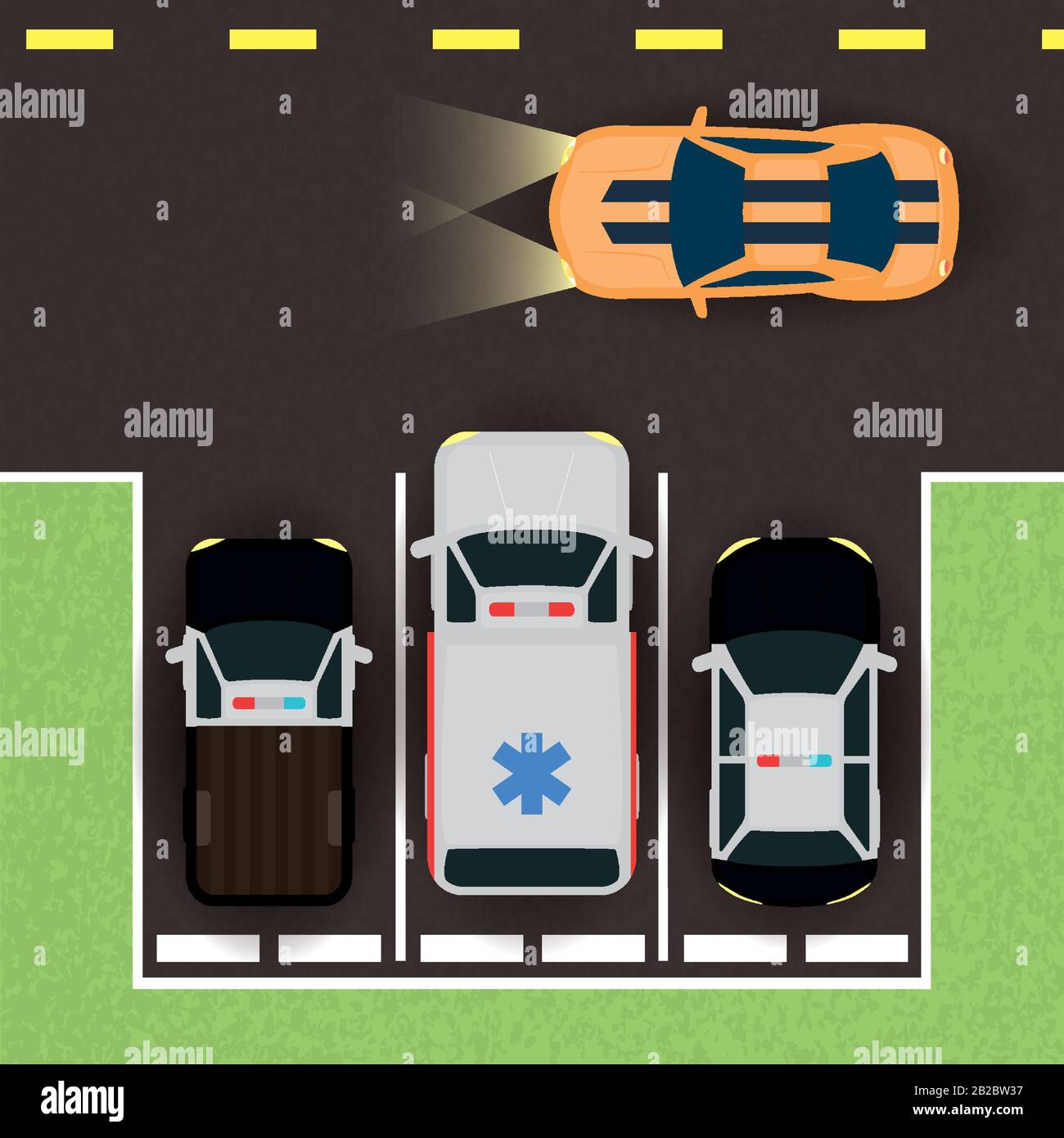 Parking lines Stock Vector Images - Alamy