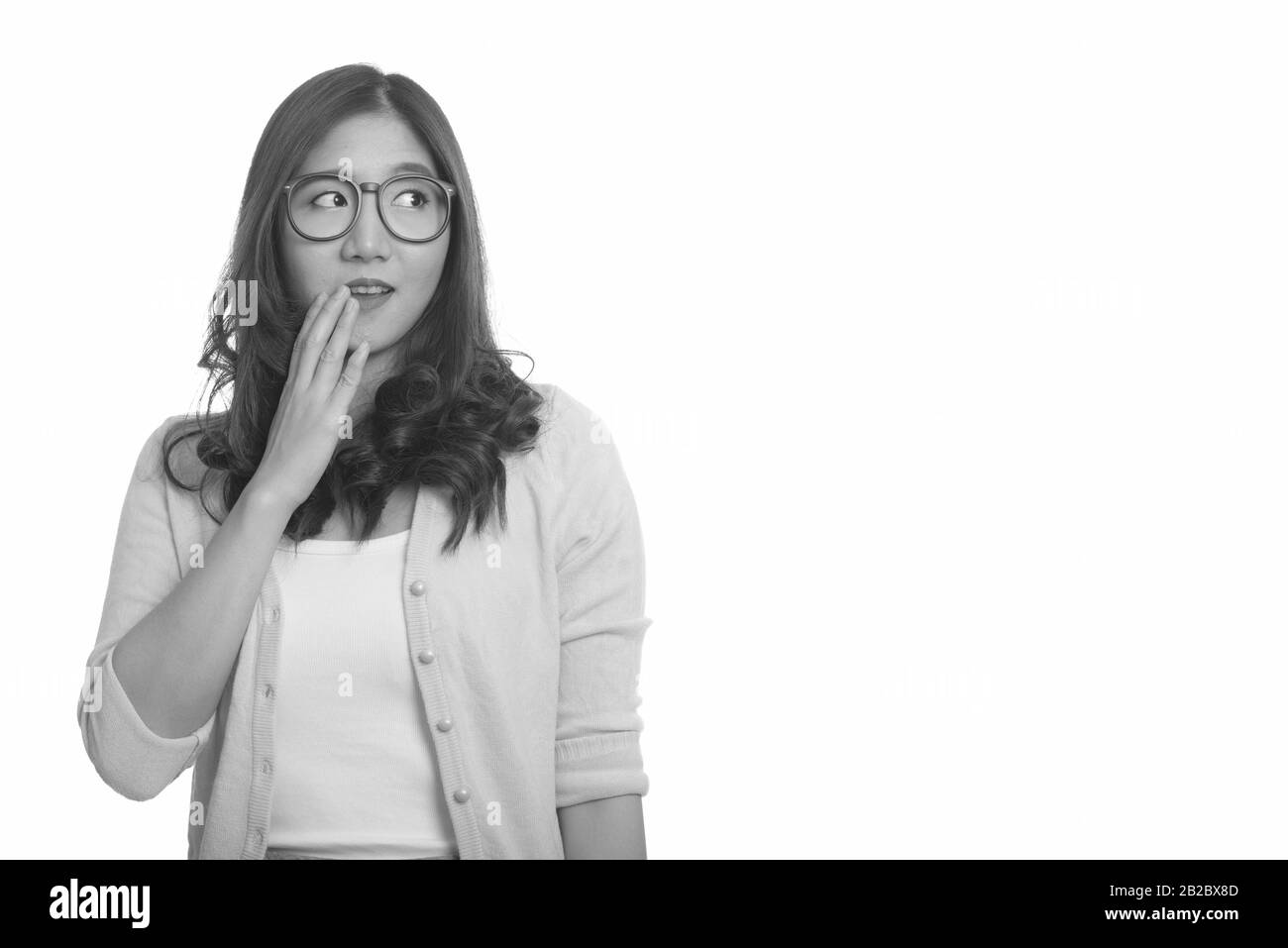 Surprised student portrait Black and White Stock Photos & Images - Alamy