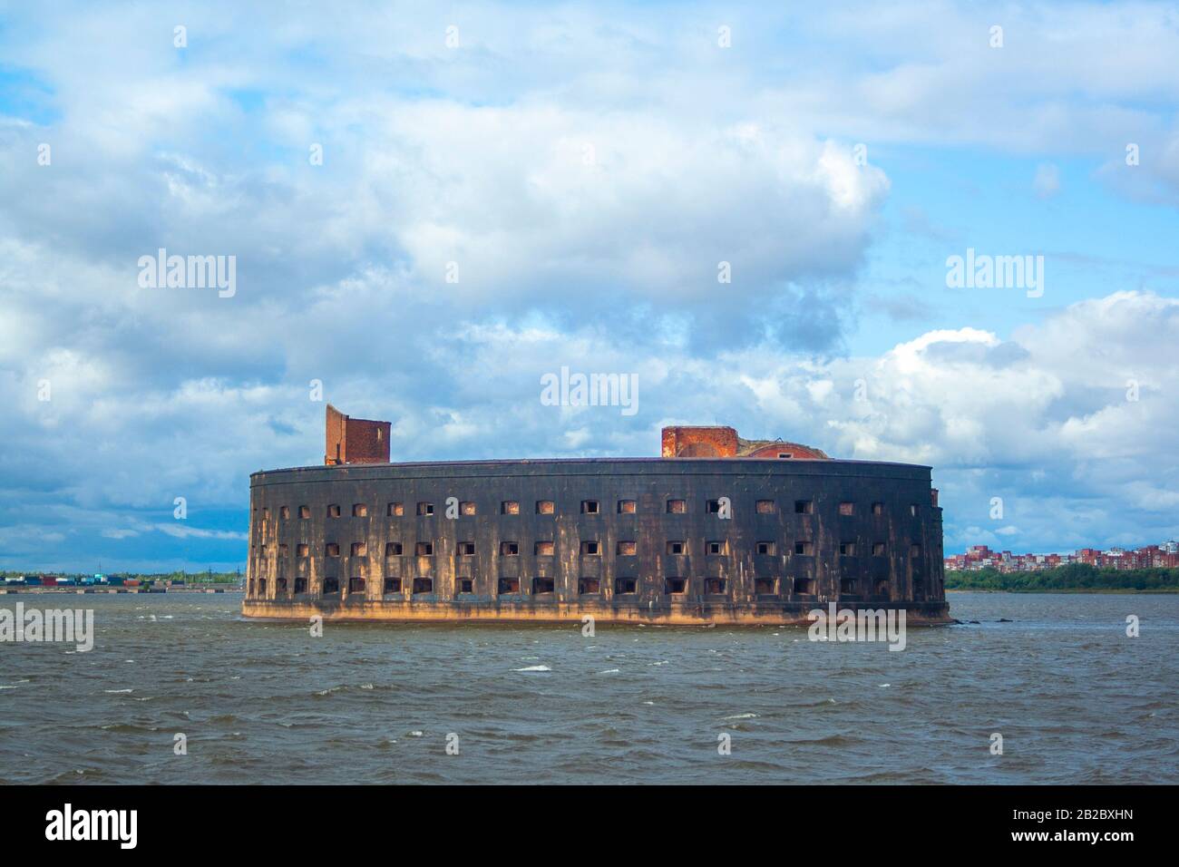 Marine fort alexander 1 on the island in kronstadt saint-petersburg at ...