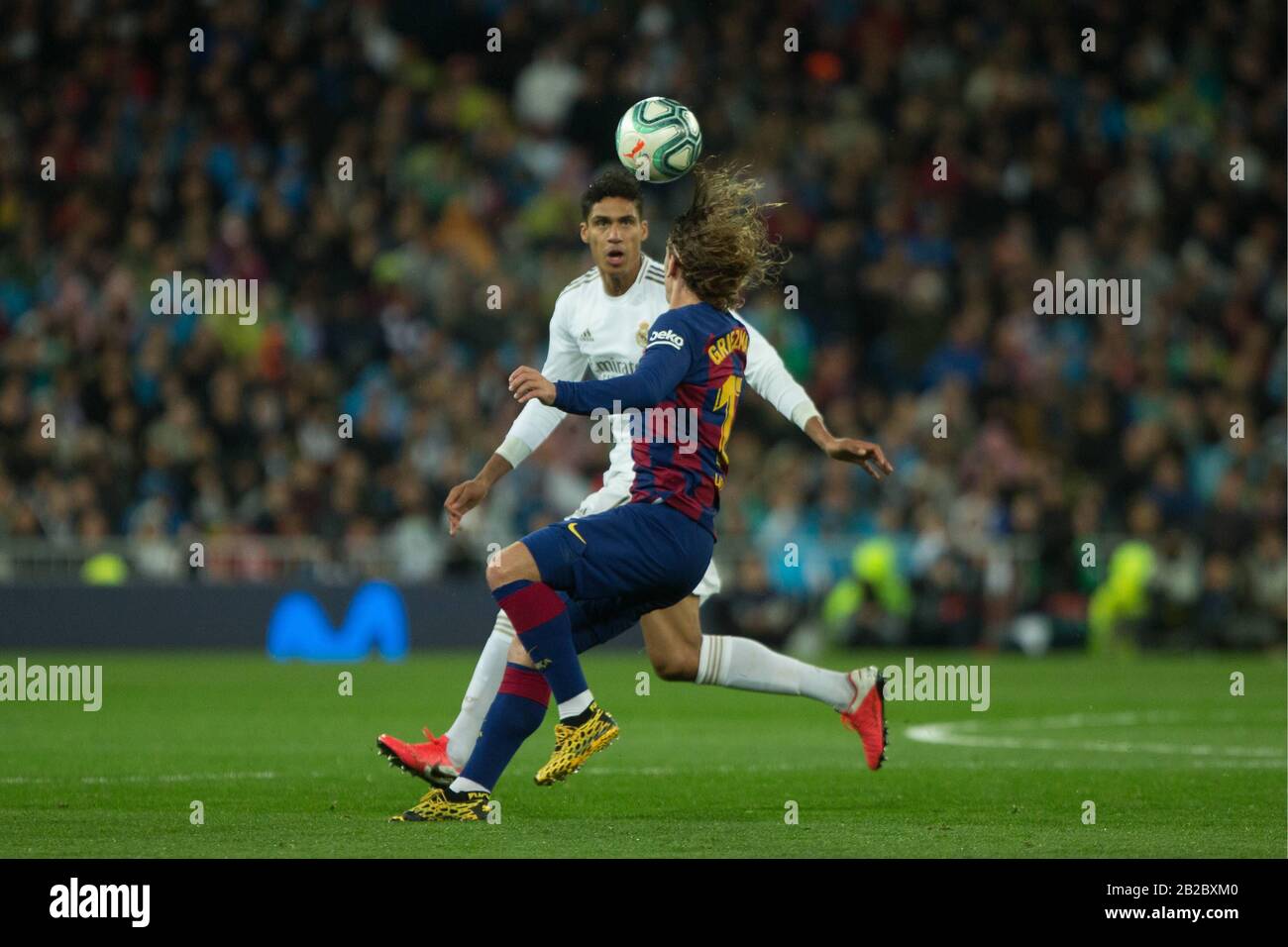 DURING MATCH REAL MADRID VERSUS FC BARCELONA AT SANTIAGO BERNABEU ...