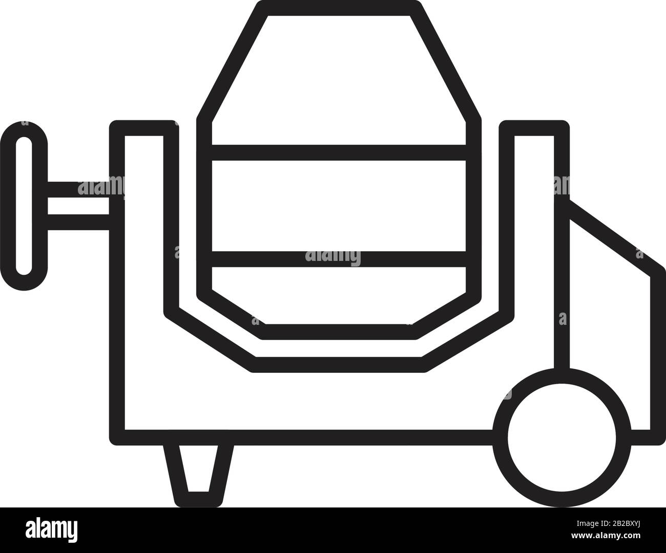 Concrete mixer icon template black color editable. Concrete mixer icon ...