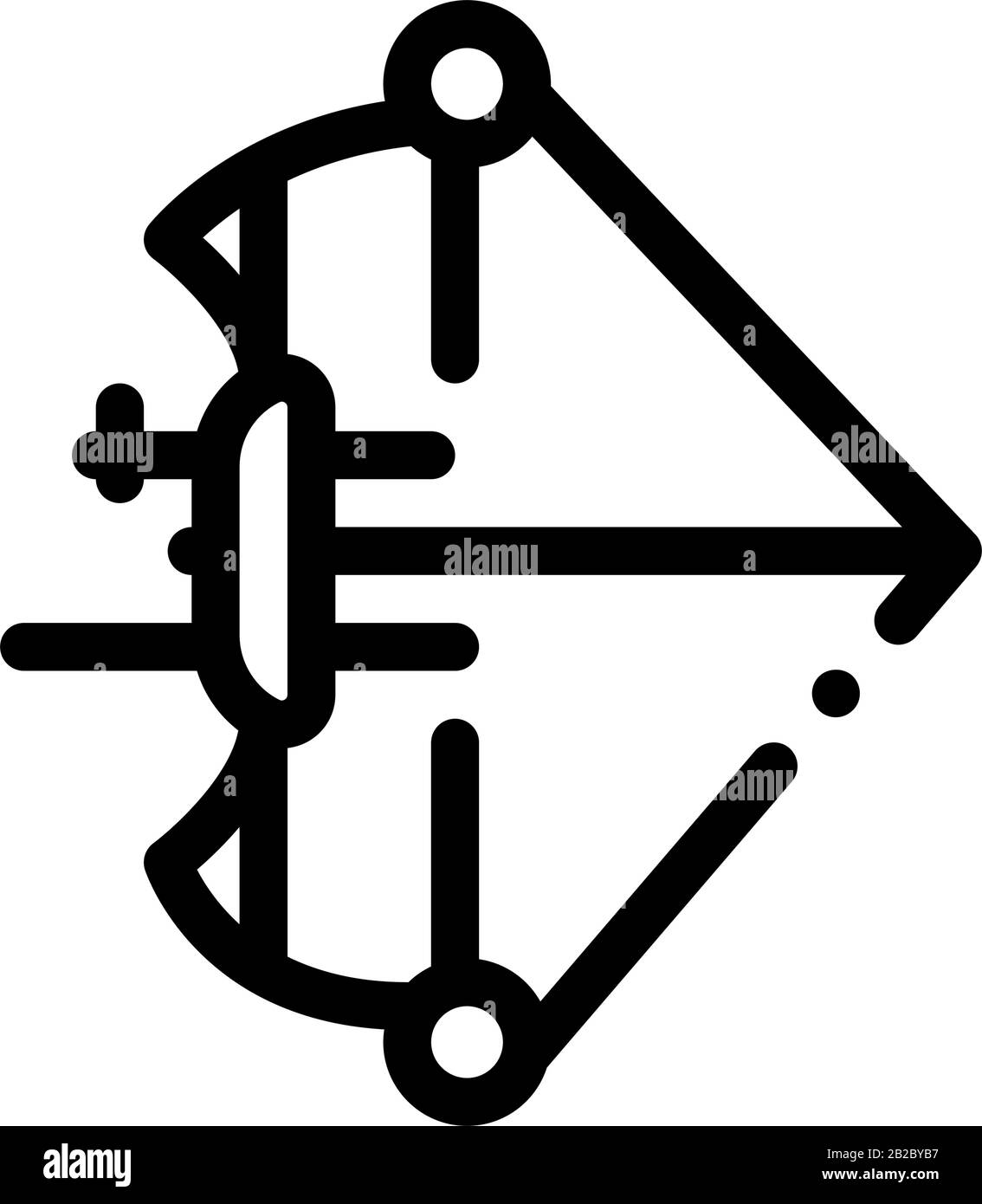 Professional Bow And Arrow Icon Thin Line Vector Stock Vector Image ...