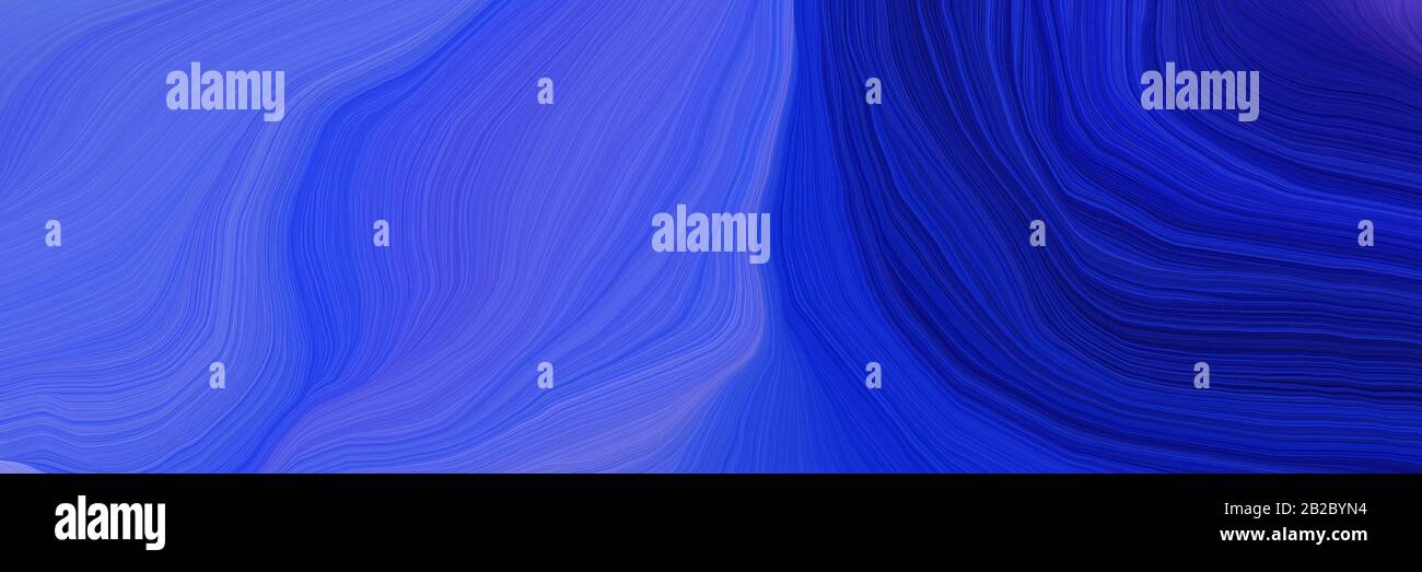 futuristic banner with waves. contemporary waves design with royal blue ...