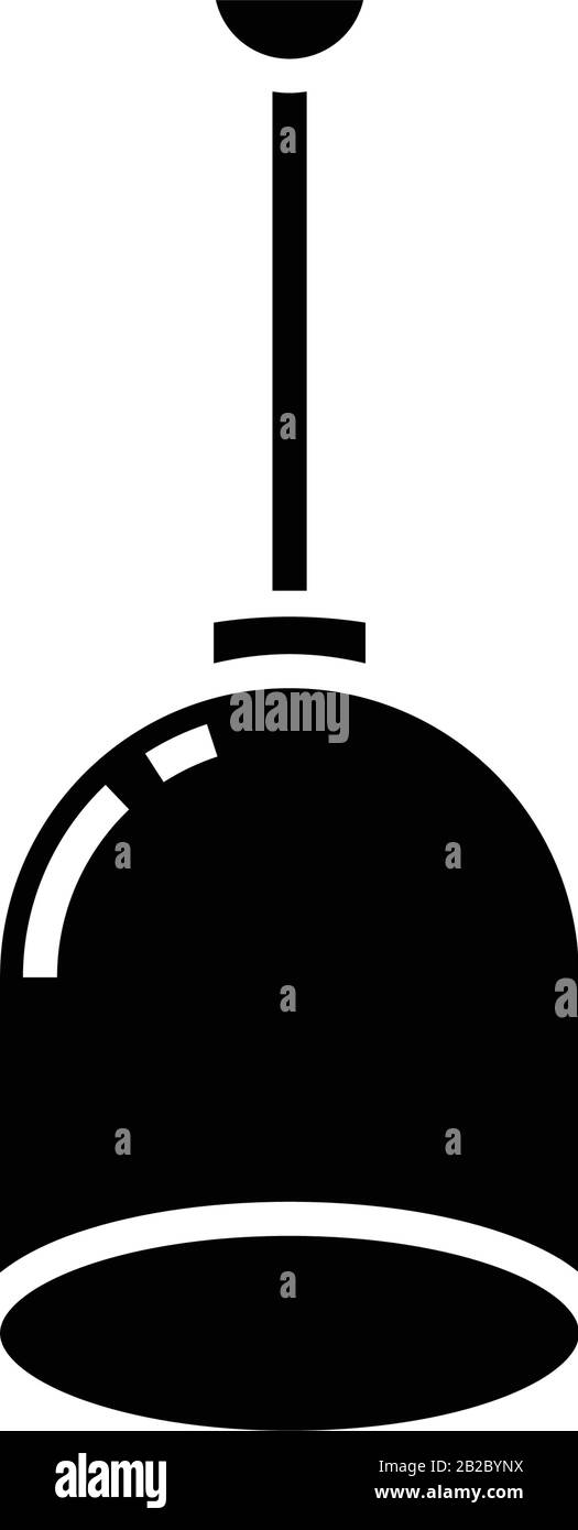 Lamp light black icon, concept illustration, vector flat symbol, glyph ...