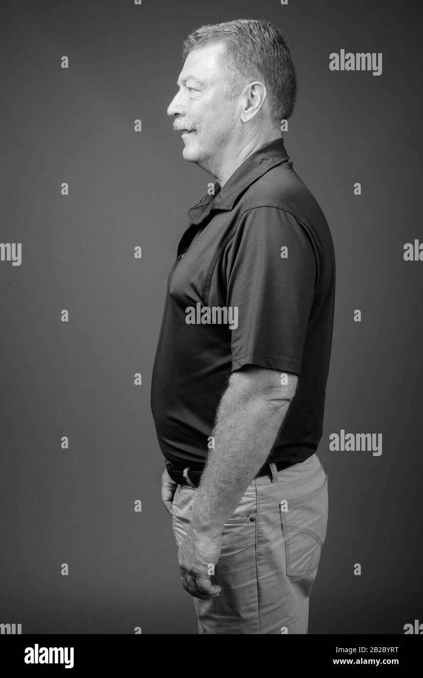 Shot handsome senior male Black and White Stock Photos & Images - Alamy