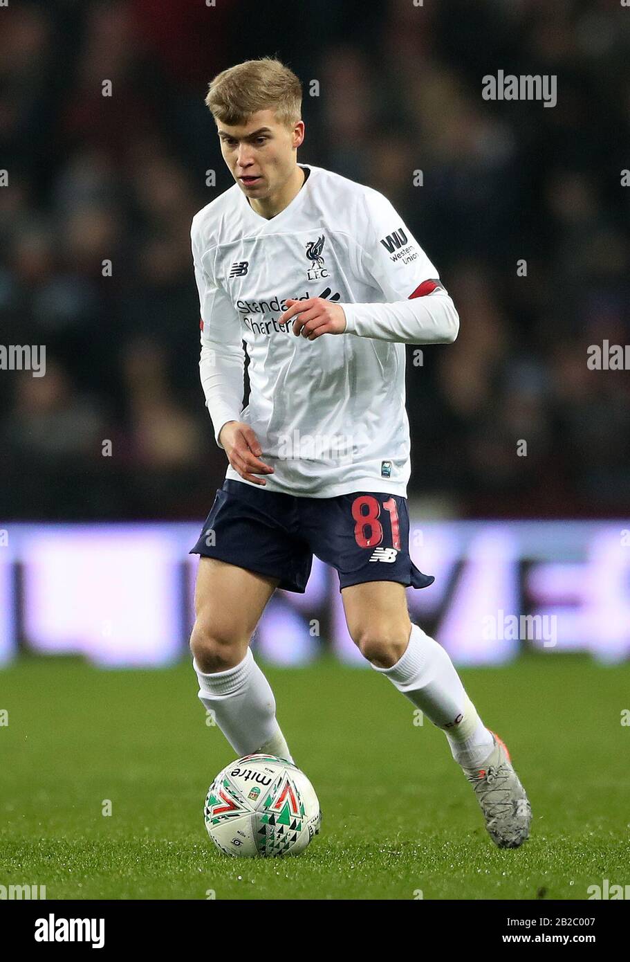 Liverpool's Jack Bearne during Carabao Cup, Quarter Final match at ...